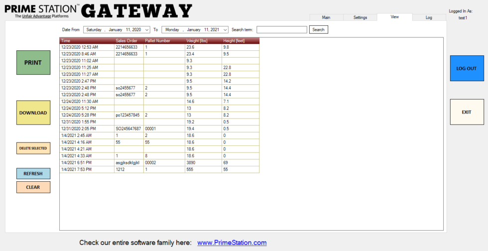 Prime Station Gateway Software Connect/Store/Distribute Machine Data ...