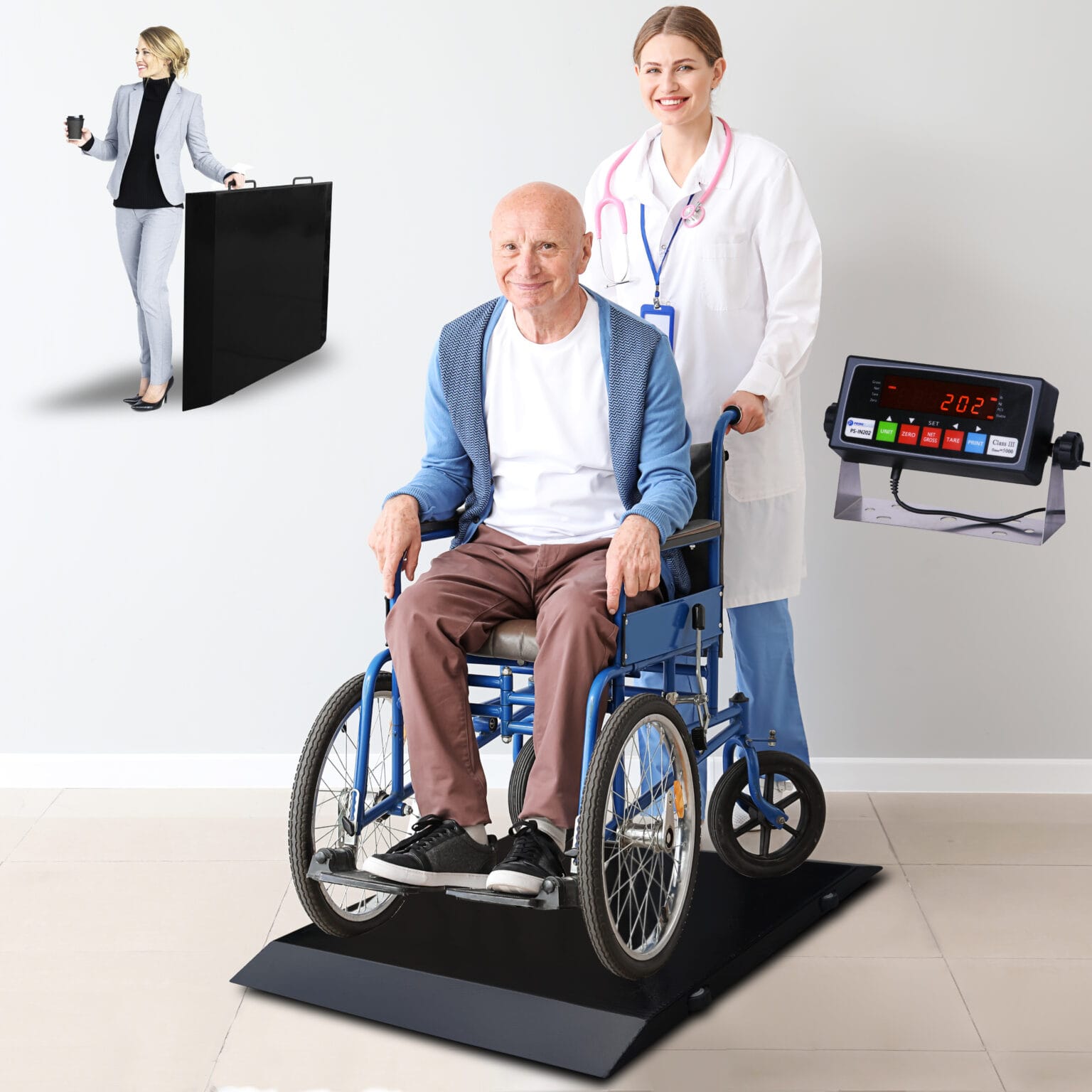 PS-WCS 500kg Wheelchair Medical Scale with Reading Indicator - Prime ...