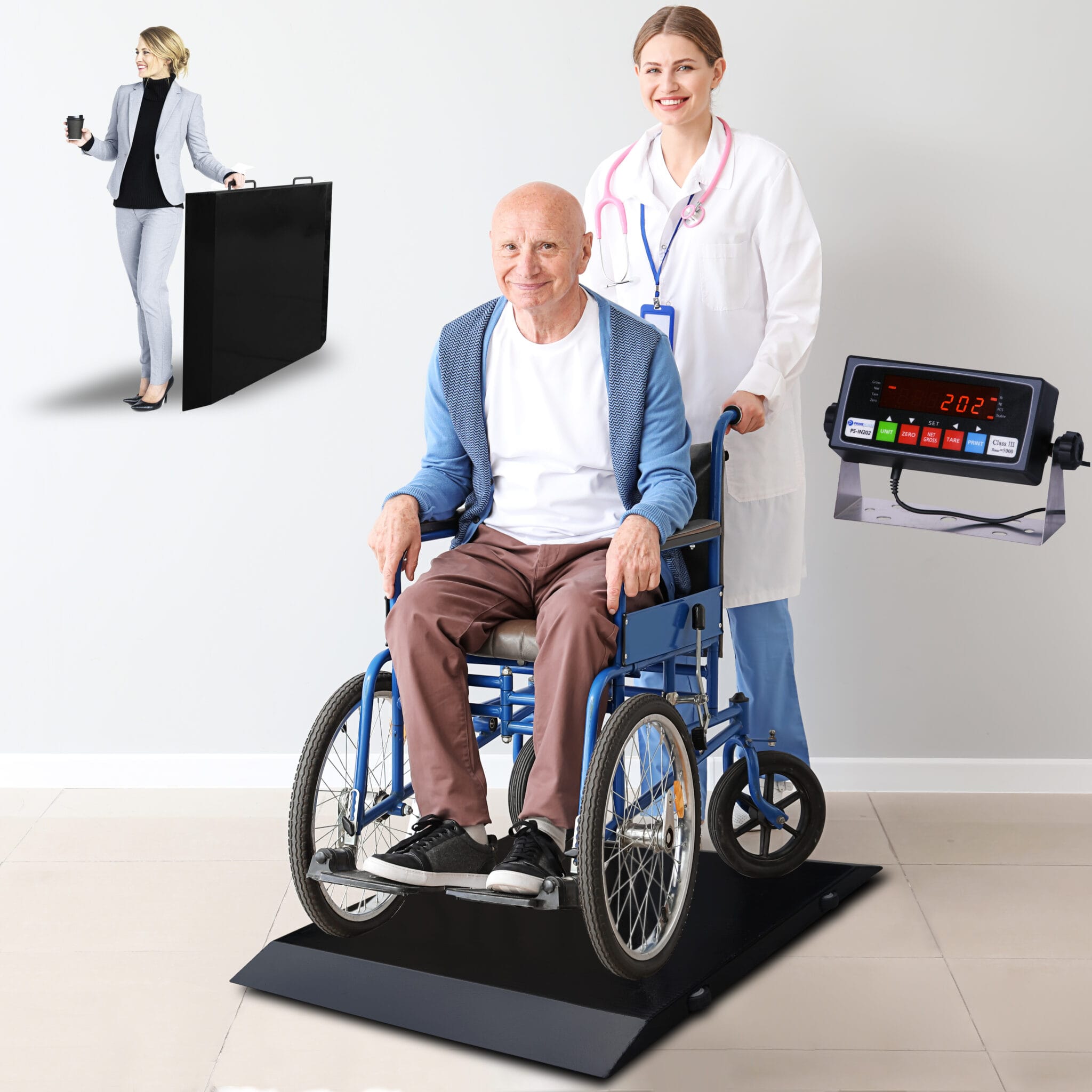 PS-WCS 500kg Wheelchair Medical Scale with Reading Indicator - Prime ...
